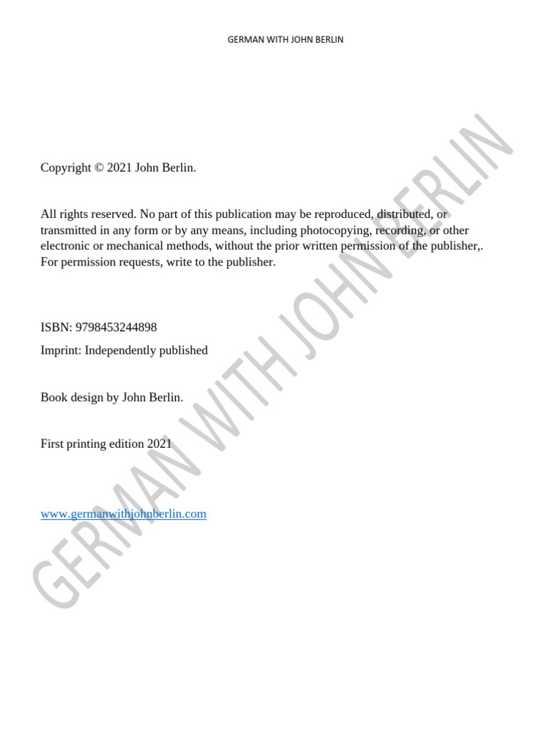 4.2 Workbook A1 - b1 - German With John Berlin | PDF | Adjective ...