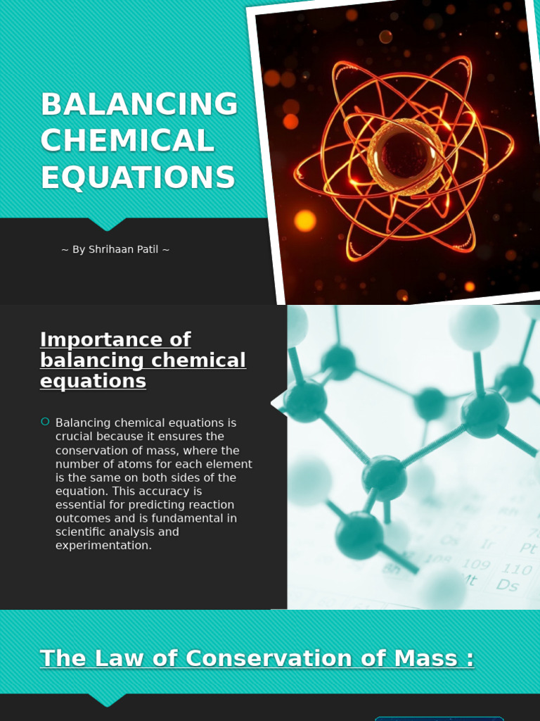 Balancing Chemical Equations Explained | PDF | Redox | Chemical Reactions