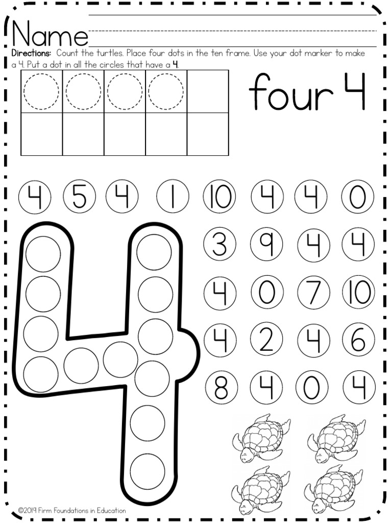 Counting and Dot Activity for Kids | PDF