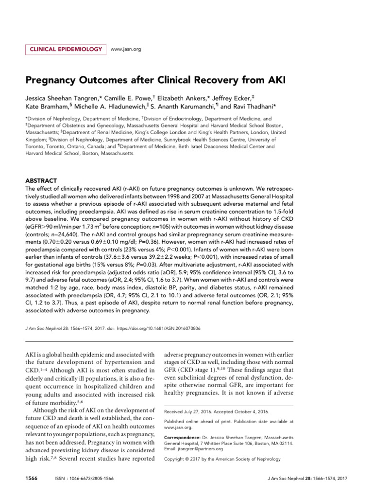 Pregnancy Outcomes After Clinical Recovery From.26 | PDF | Preterm ...