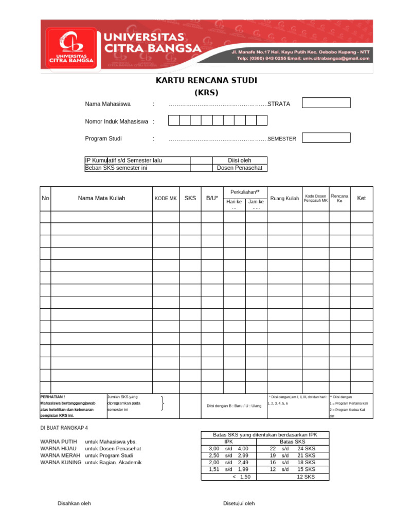 Form KRS Dan KHS Offline | PDF