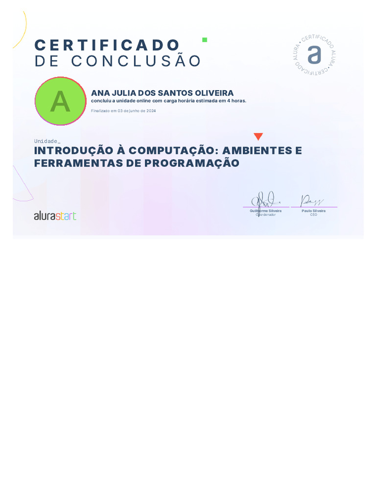 Certificado 1 | PDF