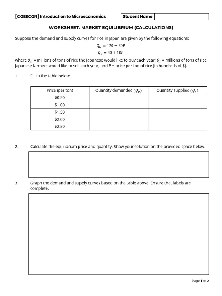 Cobecon Ws Equilibrium-Calc | PDF