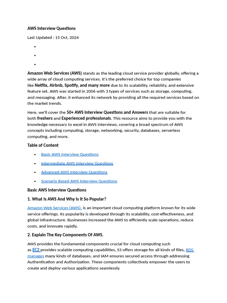 AWS | PDF | Amazon Web Services | Cloud Computing