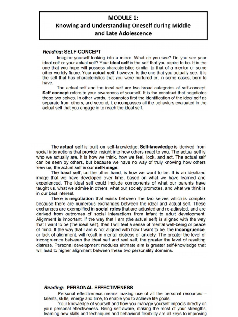 PerDev Module 1 | PDF