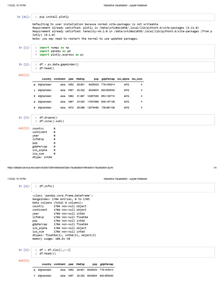 Interactive Visualization - Jupyter Notebook | PDF | Software | Computing