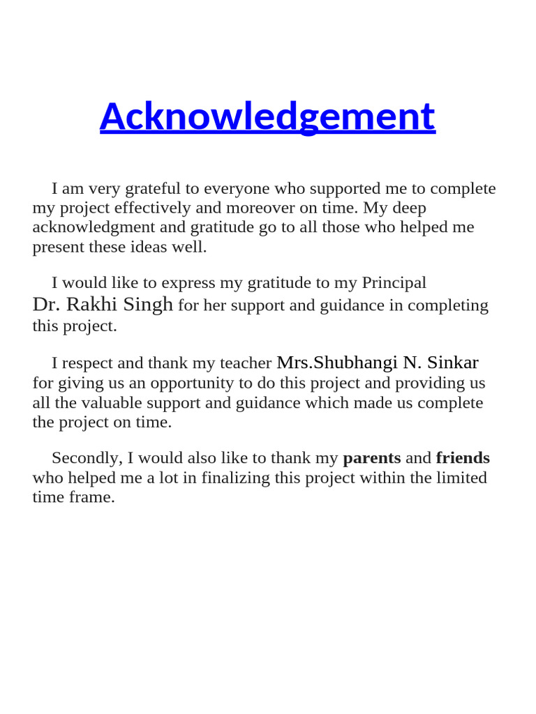 Acknowledgement IT | PDF