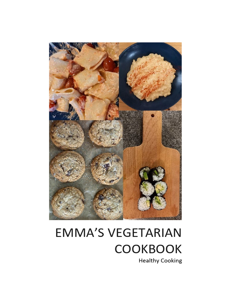 Holzapfel, Emma (6C2) - Emma's Vegetarian Cookbook | PDF | Sushi | Baking