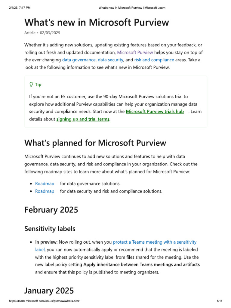 What's New in Microsoft Purview | PDF