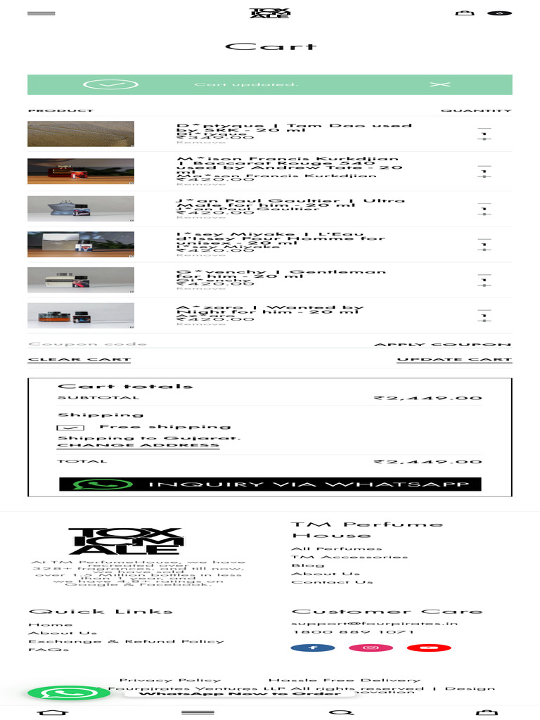 TM Fragrance Cart Overview and Total | PDF | Perfumery | Toiletry