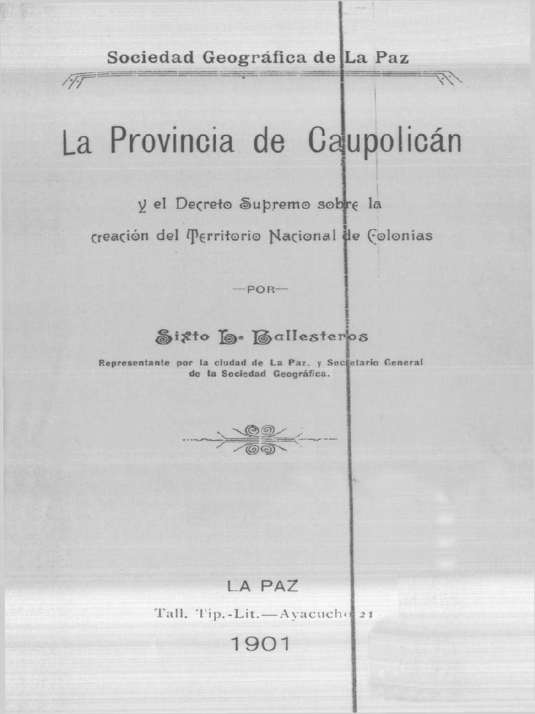 Territorio Colonias Bolivia | PDF