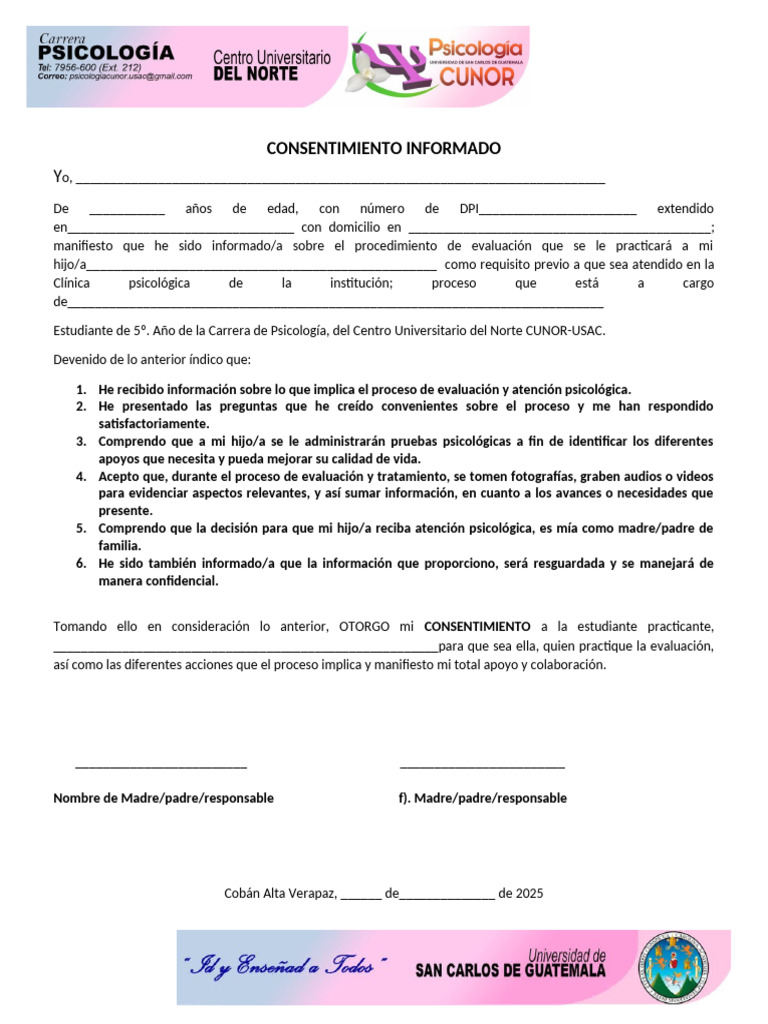 Consentimientos Informados | PDF | Consentimiento informado