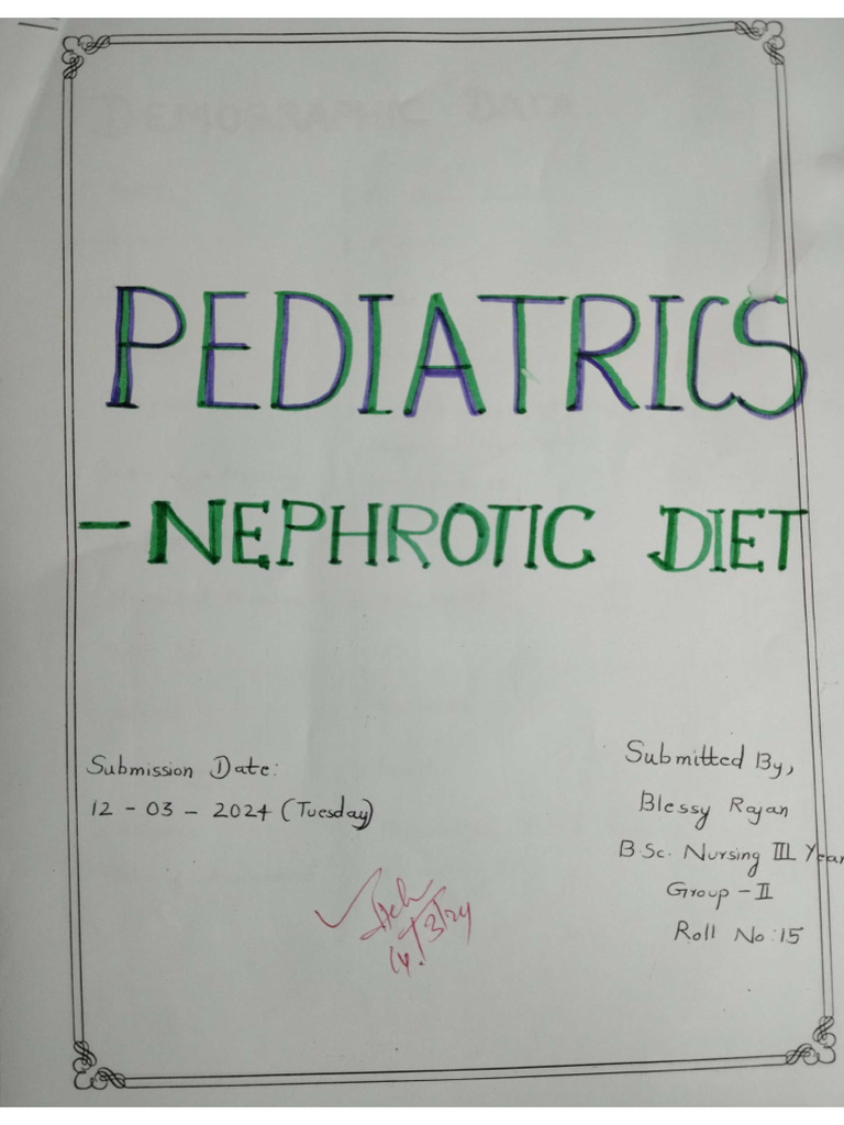 Nephrotic Diet | PDF