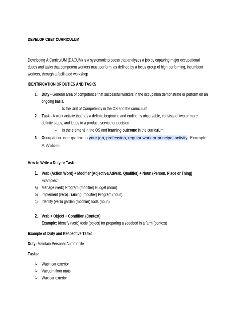 DACUM and Task Analysis for Curriculum | PDF | Irrigation | Fire ...