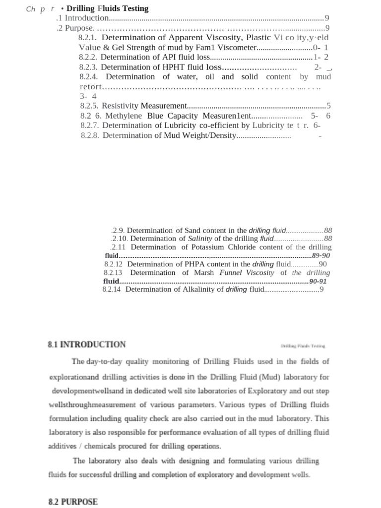 Drilling Fluids Testing Procedures | PDF