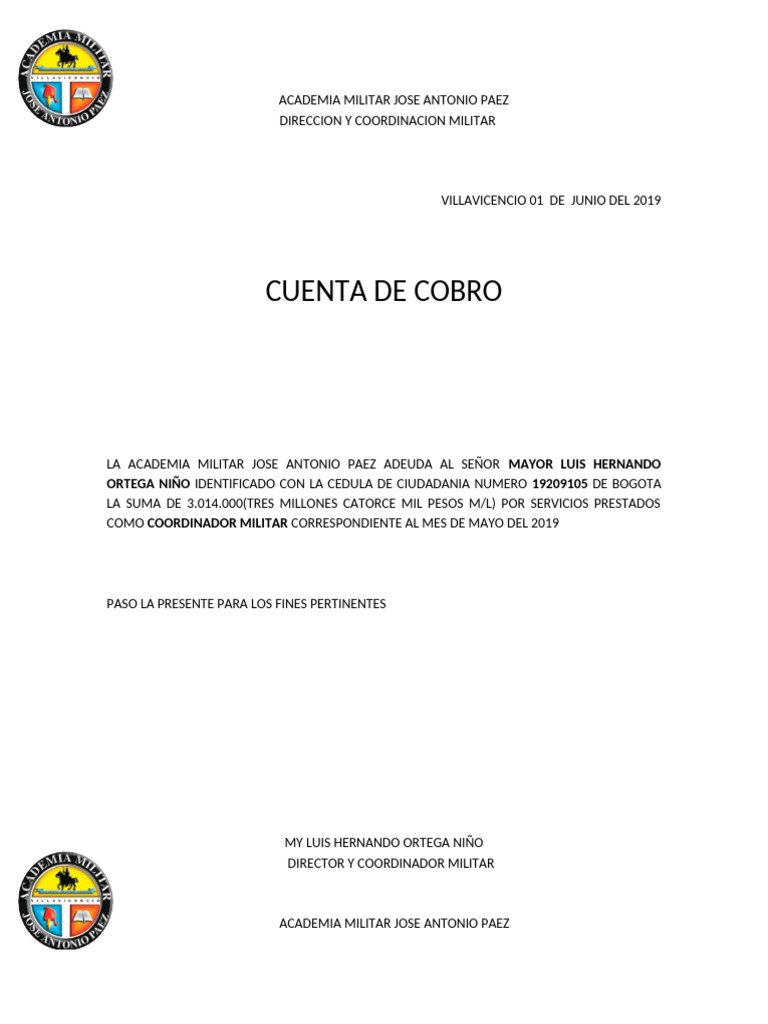 Cuentas de Cobro | PDF