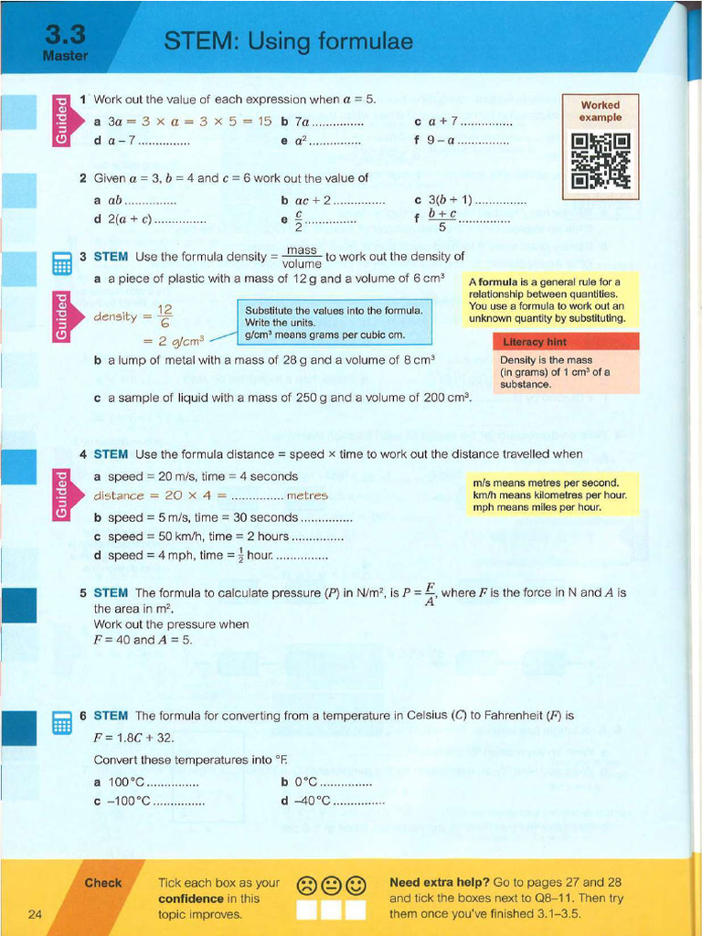 3.3 Using Formulae | PDF