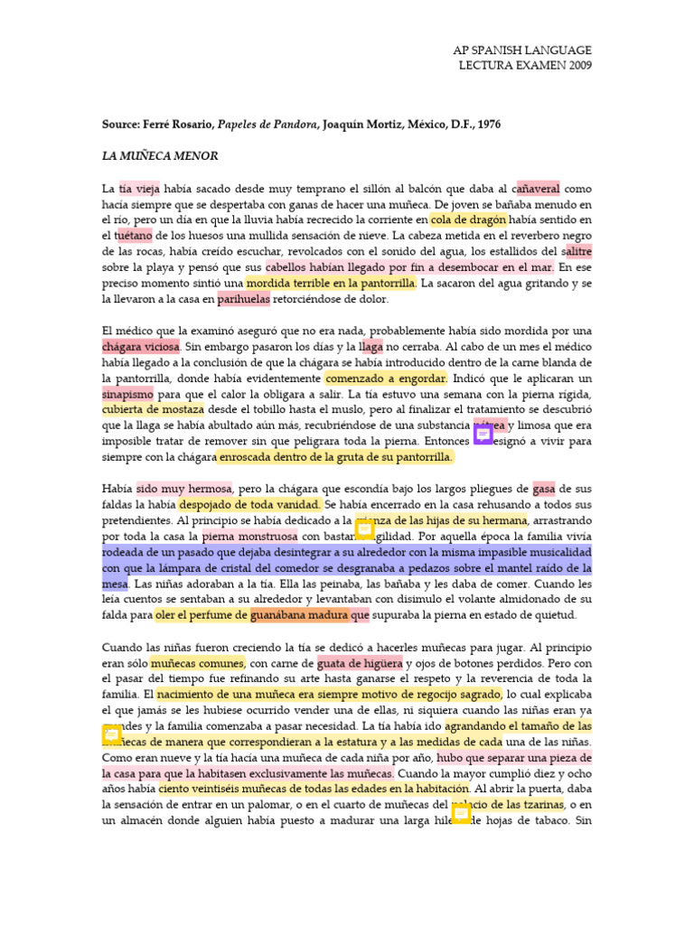 Ferre. La Muneca Menor | PDF