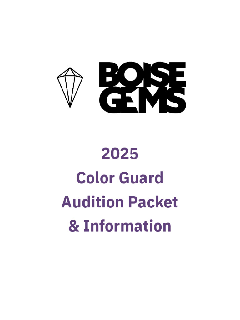 Boise Gems 2025 Color Guard Auditions | PDF | Audition