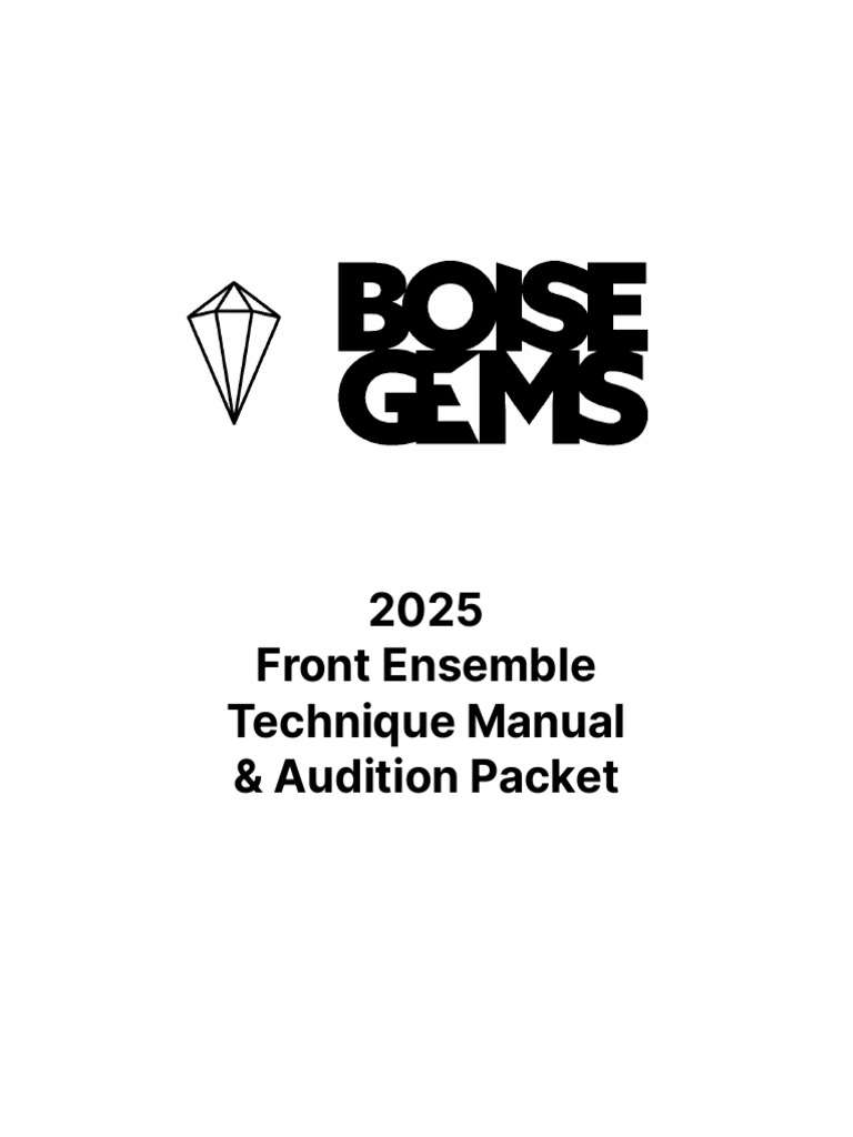 Boise Gems Front Ensemble Packet 2025 | PDF | Finger | Audition