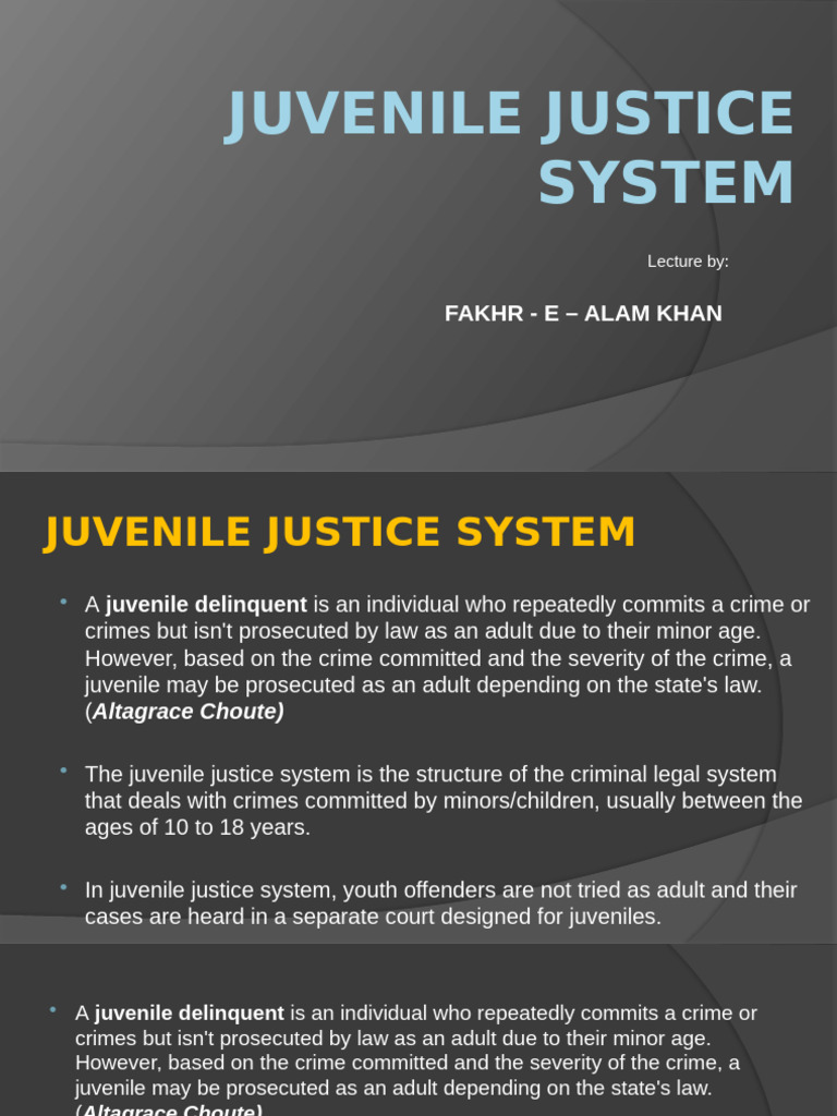 Overview of Juvenile Justice System | PDF | Juvenile Delinquency ...