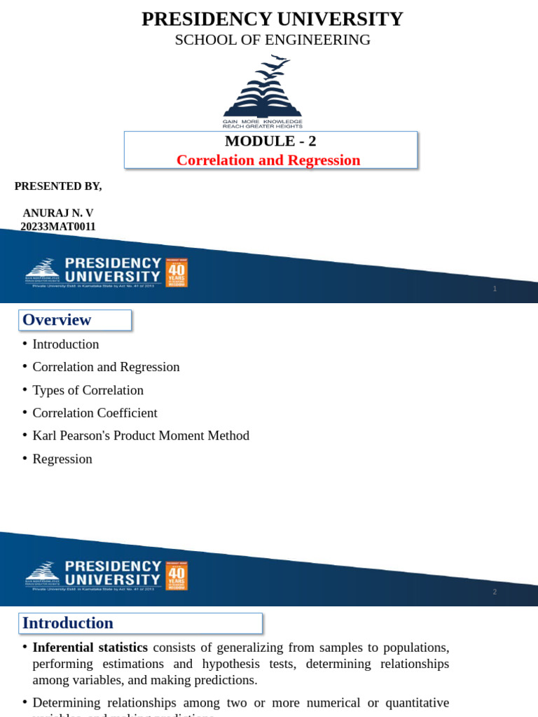 RES805-RM-Module 2 Correlation | PDF | Regression Analysis | Linear Regression