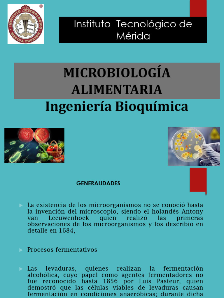 Microbiología Alimentaria2024 | PDF | Alimentos | Redox