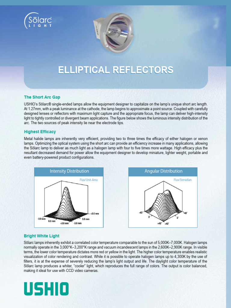 solarc-metal-halide-arc-lamp-technology-elliptical-reflector | PDF | Electromagnetic Radiation ...