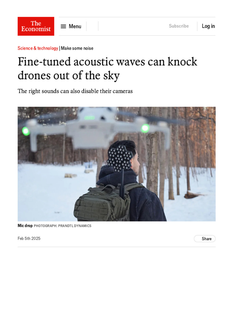 Fine-Tuned Acoustic Waves Can Knock Drones Out of The Sky | PDF