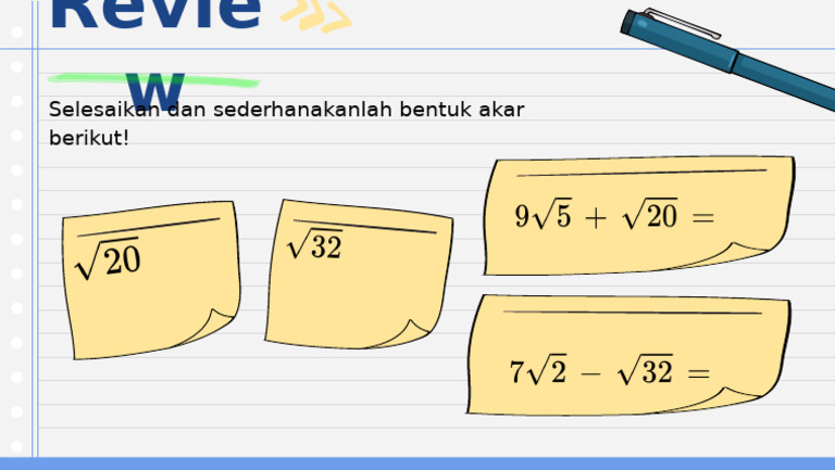 Review Operasi Akar Bilangan | PDF