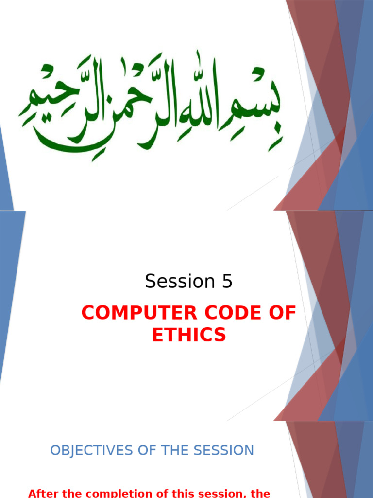 Session 5 Computer Ethics | PDF | Computer Security | Security