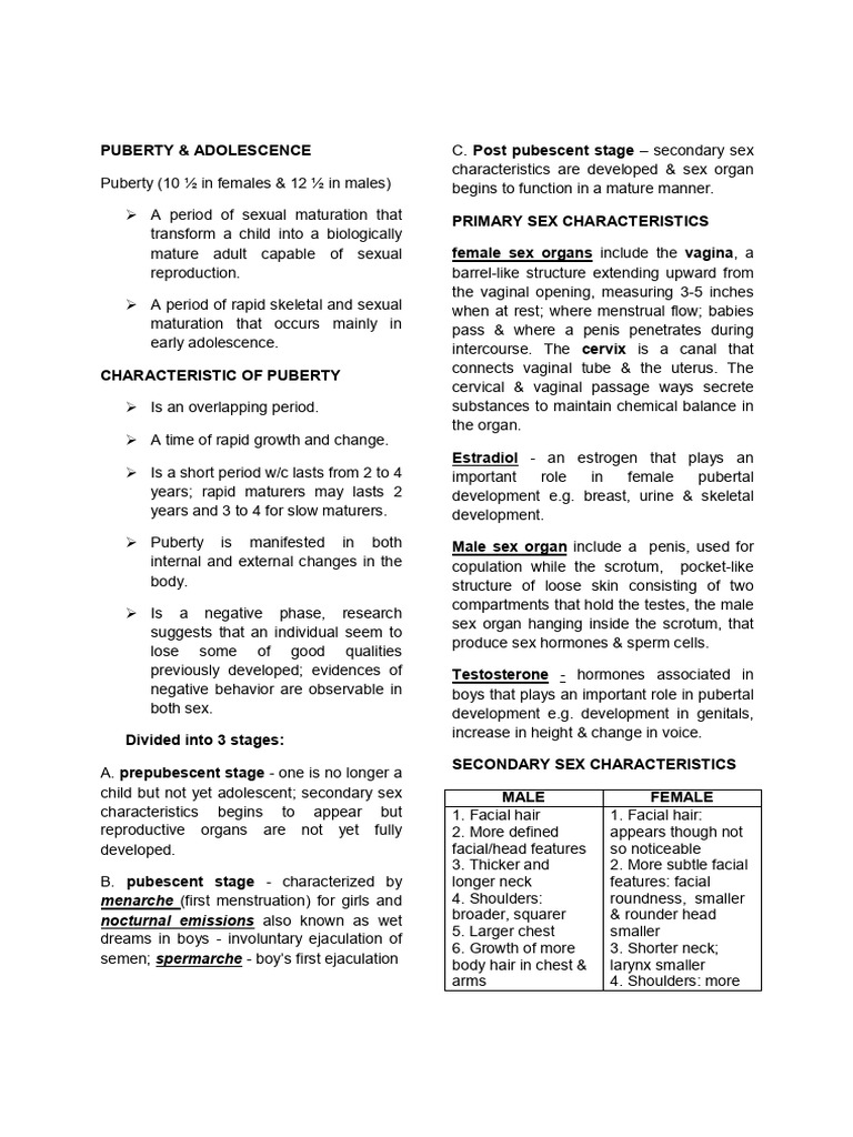 DEV-PSYCH-FINALS-PUBERTY-AND-ADOLESCENCE | PDF | Puberty | Adolescence