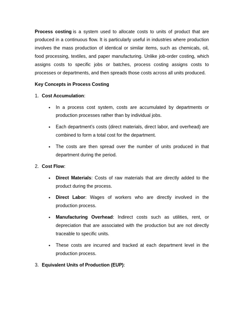 Process Costing - Cost Accounting and Control | PDF | Economies ...