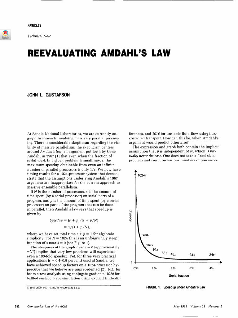 02 Gustafsons Law | PDF | Parallel Computing | Applied Mathematics