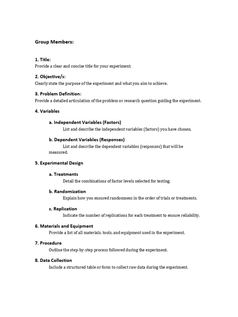 Experiment Report Template | PDF