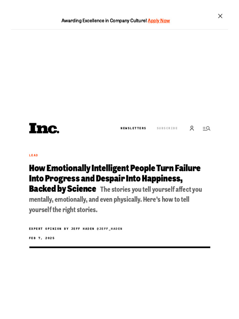 How Emotionally Intelligent People Turn Failure Into Progress and ...