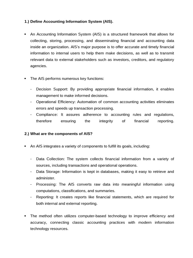 Accounting Information System - Overview | PDF | Artificial ...