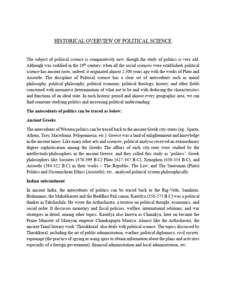 Political Science Introduction Unit 1 | PDF | Science | Social Sciences