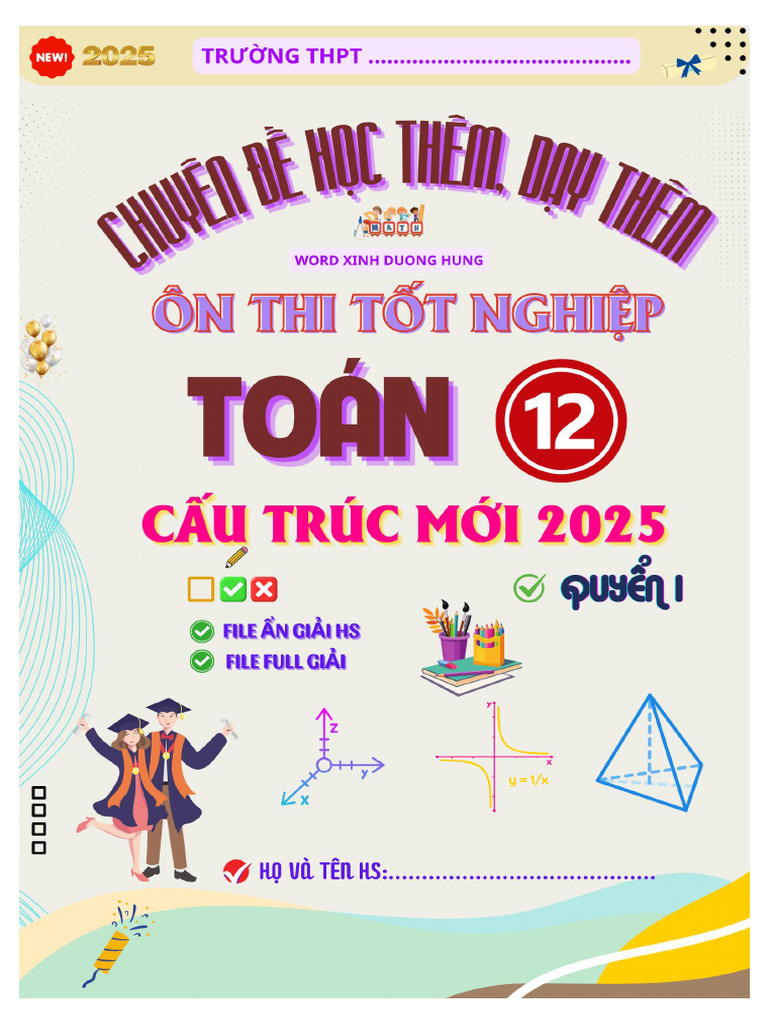 Quyen 1 - CĐ Hoc Them Toán 12 - CTM 2025 | PDF