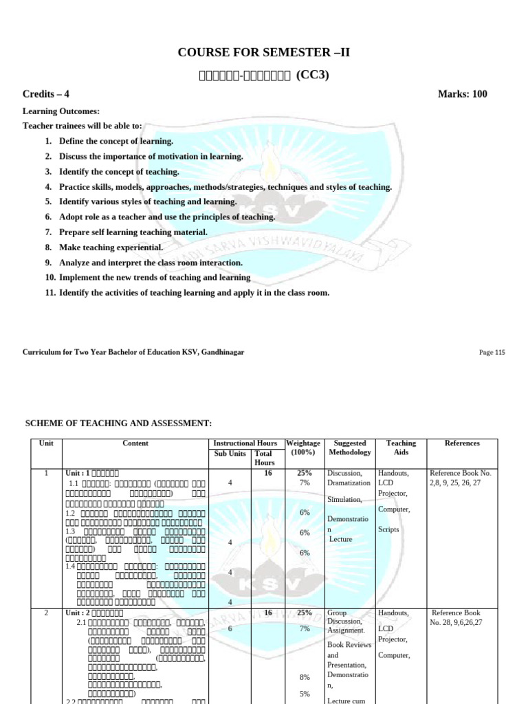 Sem-2 CC3 Sylabus | PDF