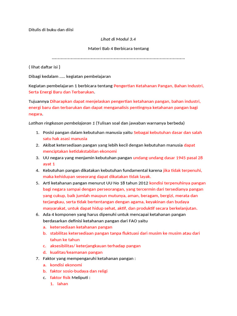 Geo XI Materi Ketahanan Pangan-1 | PDF