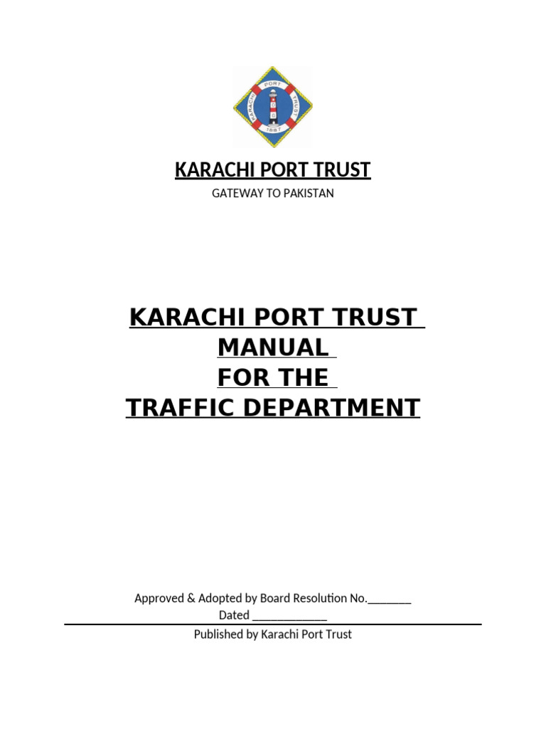 Traffic Manual KPT | PDF