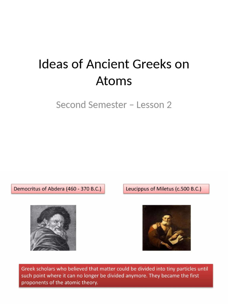 Ancient Greek Matter Theories | PDF