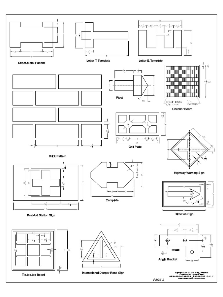 AutoCad Training Exercises - Master | PDF