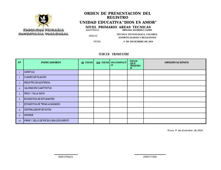 Hoja de Califica | PDF