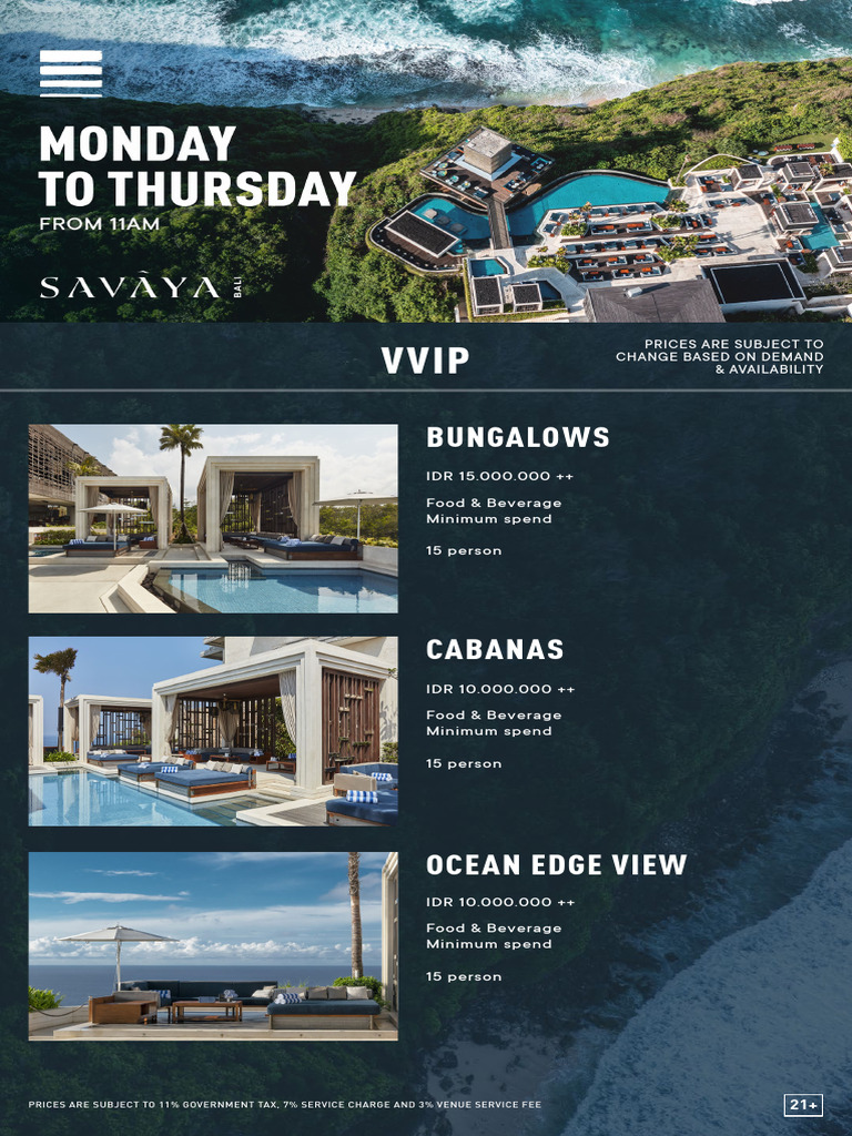 Savaya Venue Price List and Details | PDF | Fee | Services (Economics)