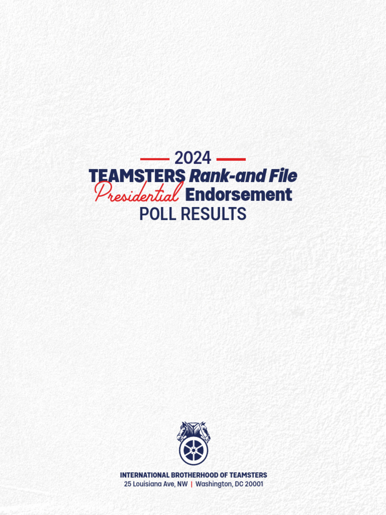 2024 Teamsters Presidential Endorsement Polling Results | PDF | Joe ...
