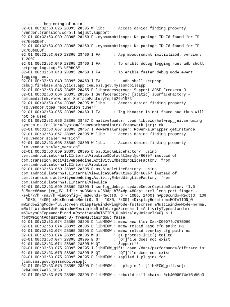 Mobile App Debugging Log Analysis | PDF | Computer Architecture | Software