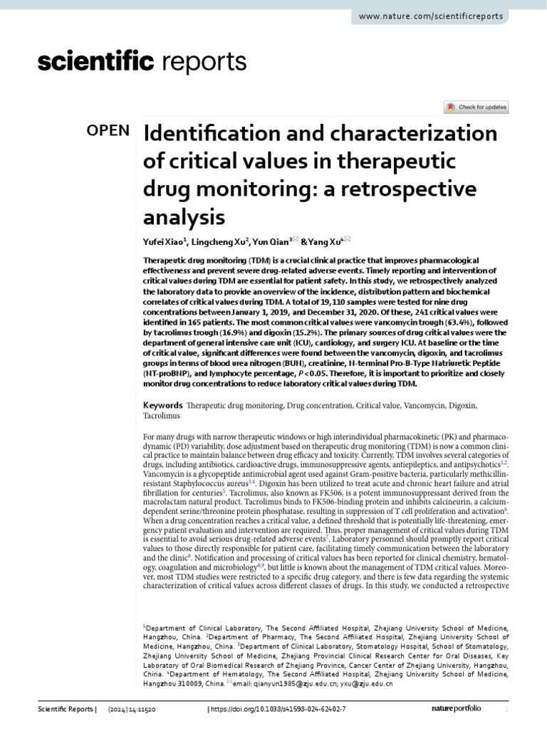 Characterization of Values TDM 2024 | PDF | Heart | Medical Specialties