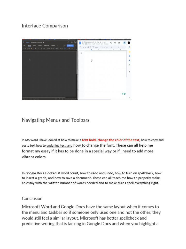 MS Word vs Google Docs Guide | PDF
